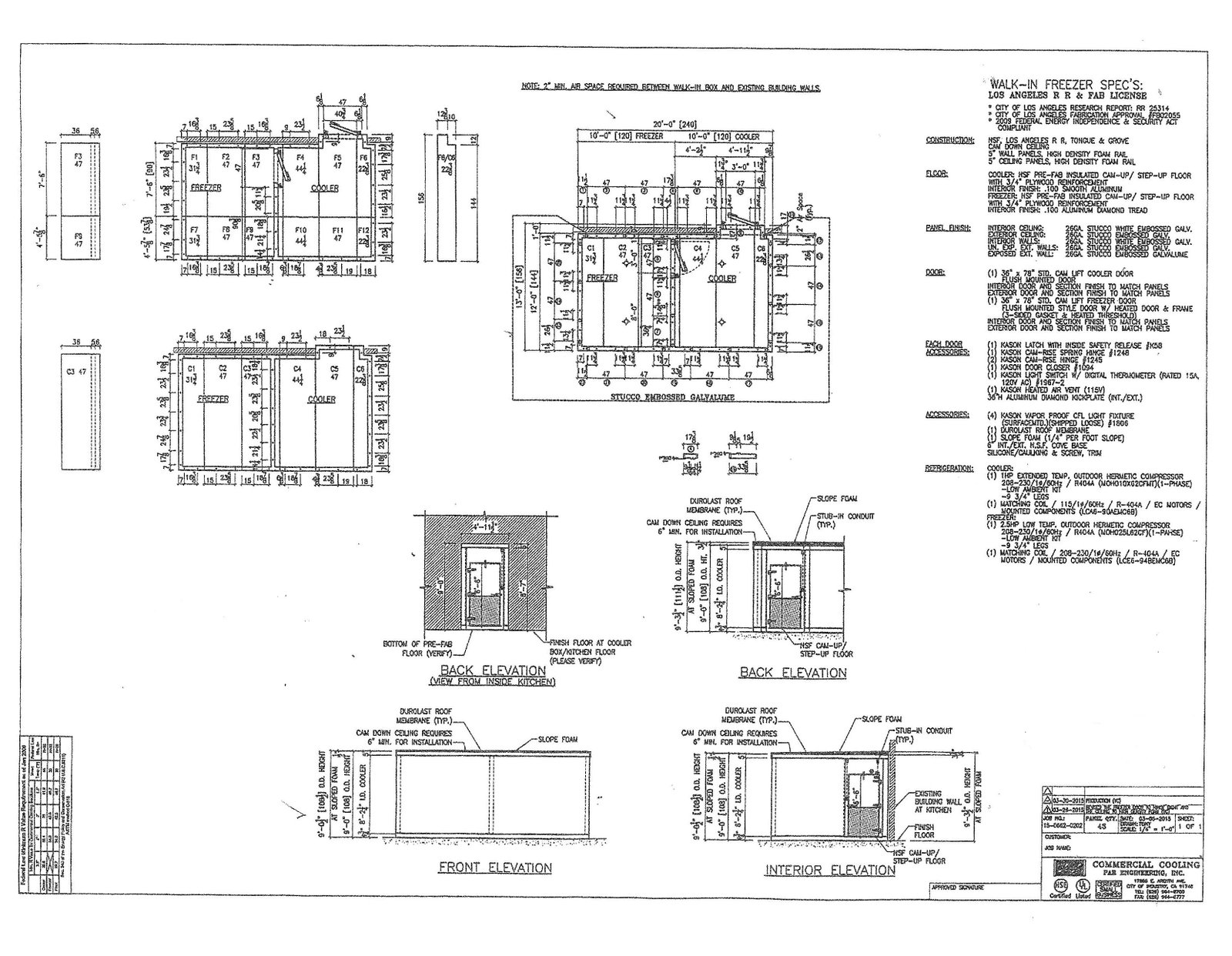 Walk-in Box 20' x 13' | Commercial Cooling