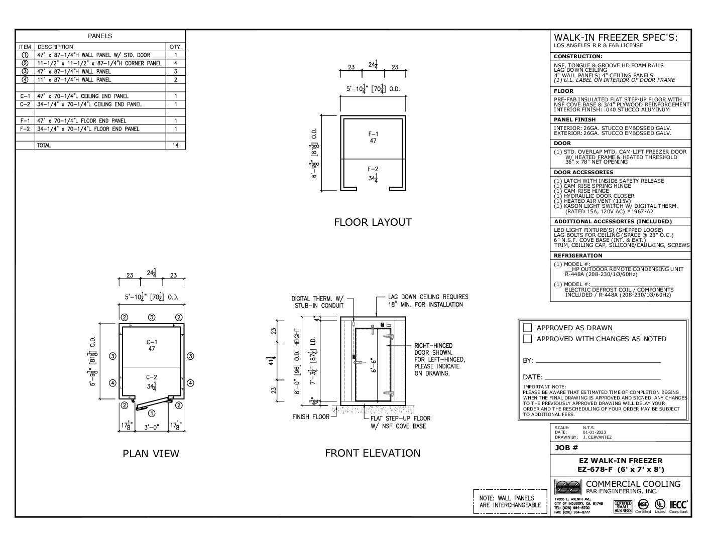 6X7 EZ FREEZER - Commercial Cooling