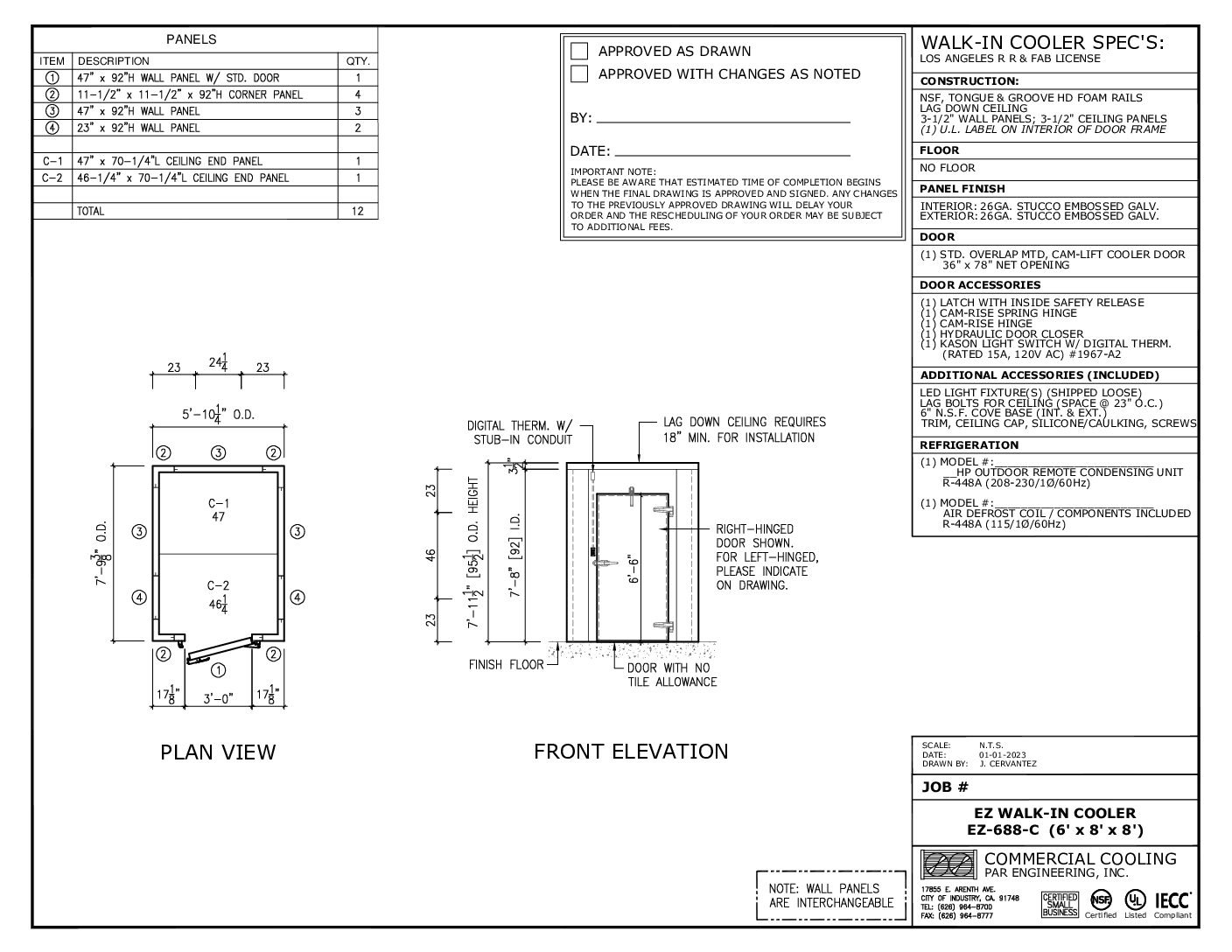 6X8 EZ COOLER - Commercial Cooling