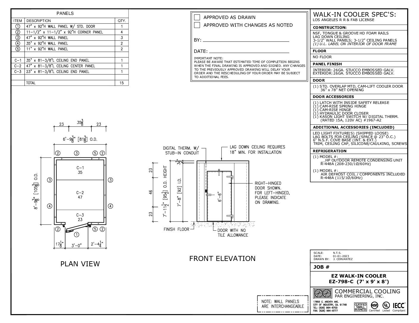 7X9 EZ COOLER - Commercial Cooling