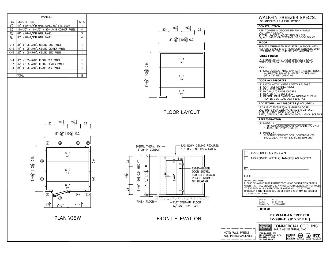 9X9 EZ FREEZER - Commercial Cooling
